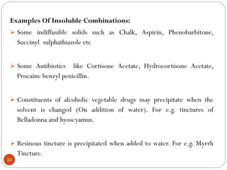 Pharmaceutical incompatibility and classification | PDF