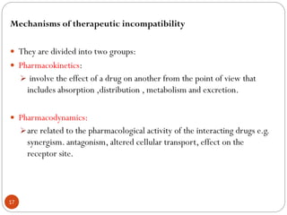 Pharmaceutical incompatibility and classification | PDF
