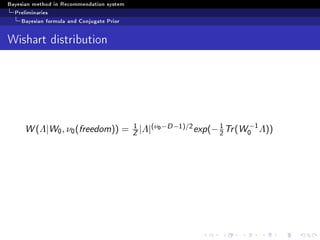LectureNotes for Bayesian methods in Recommendation system | PPT