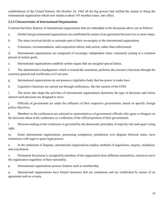 LECTURE NOTE INTERNATIONAL COOPERATION AND DEVELOPMENT | PDF