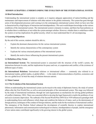 LECTURE NOTE INTERNATIONAL COOPERATION AND DEVELOPMENT | PDF