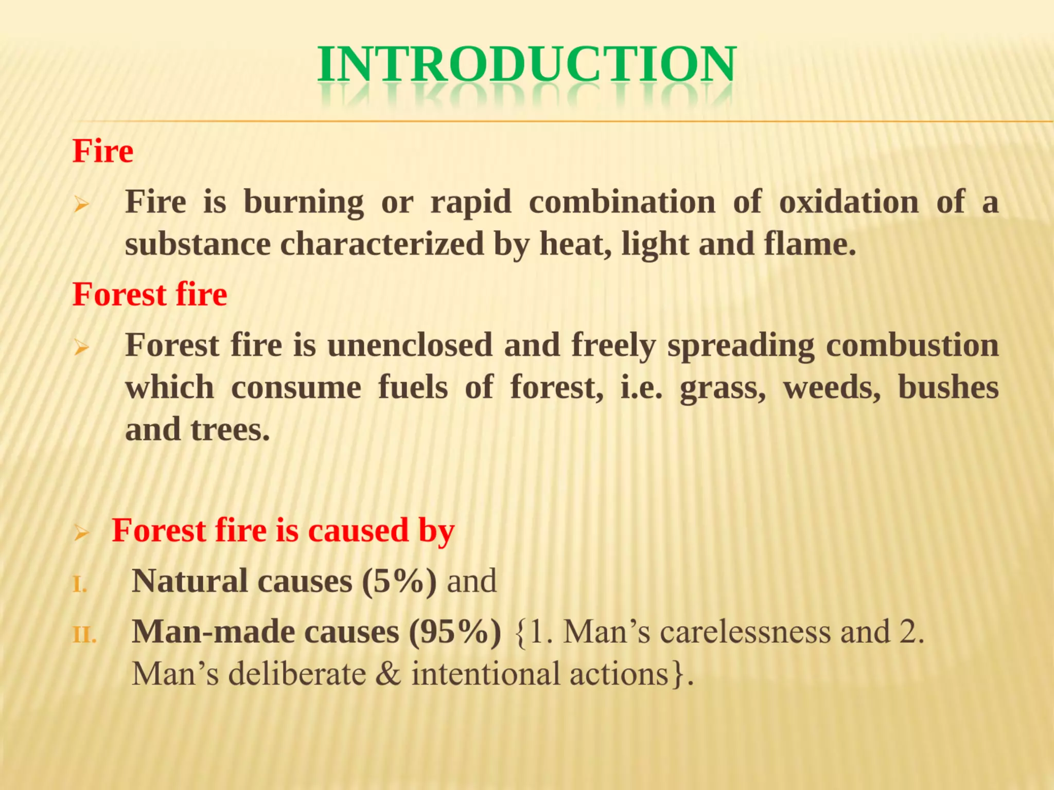 Lecture note on forest fire | PDF