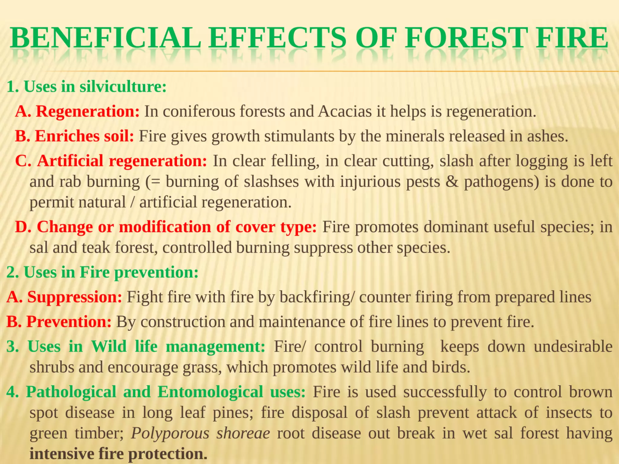 Lecture note on forest fire | PDF