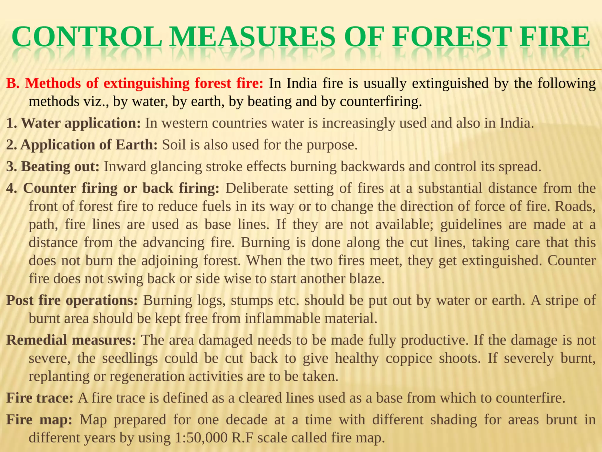 Lecture note on forest fire | PDF