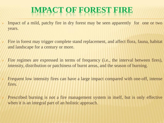 Lecture note on forest fire | PDF