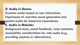 Audio in multimedia Systems Lecture Notes.pptx