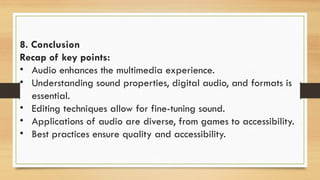 Audio in multimedia Systems Lecture Notes.pptx