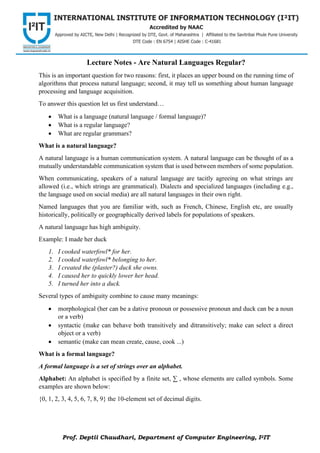 Lecture Notes-Are Natural Languages Regular.pdf | Programming Languages ...