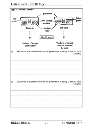 Lecture notes cell biology | PDF