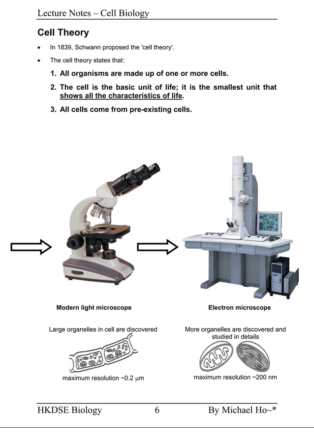 Lecture notes cell biology | PDF