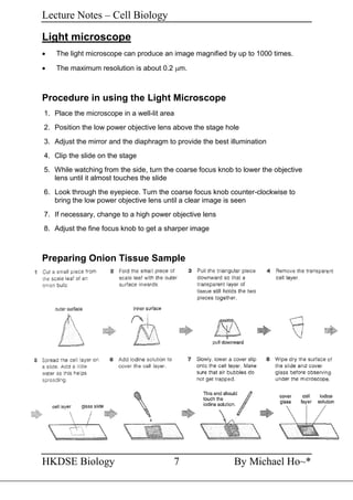 Lecture notes cell biology | PDF