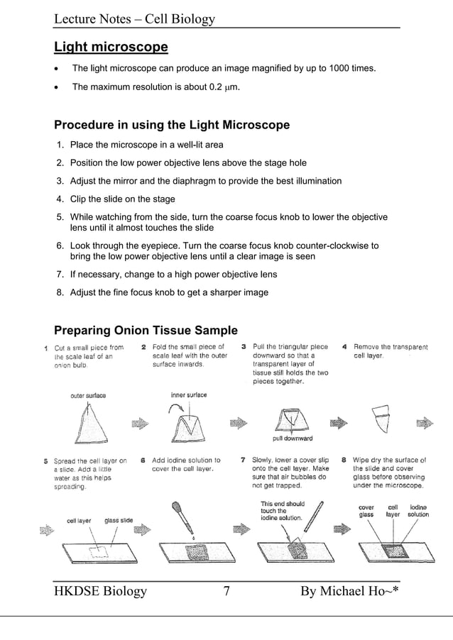 Lecture notes cell biology | PDF