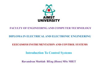 Lecture Notes: EEEC4340318 Instrumentation and Control Systems ...