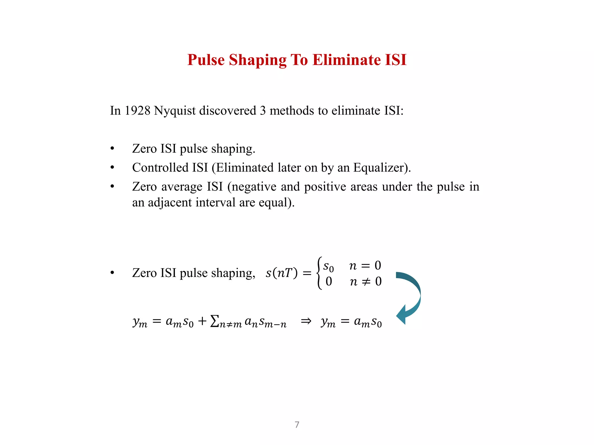 Lecture Notes Eeec6440315 Communication Systems Inter Symbol Interference And Pulse Shaping