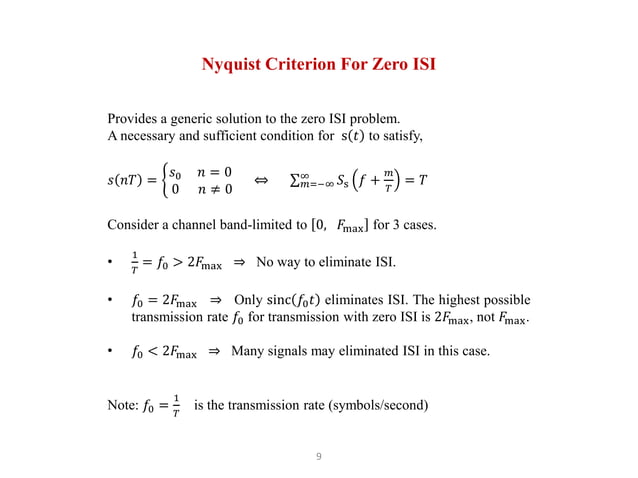 Lecture Notes: EEEC6440315 Communication Systems - Inter Symbol ...
