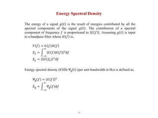 Lecture Notes: EEEC6440315 Communication Systems - Spectral Analysis | PPTX
