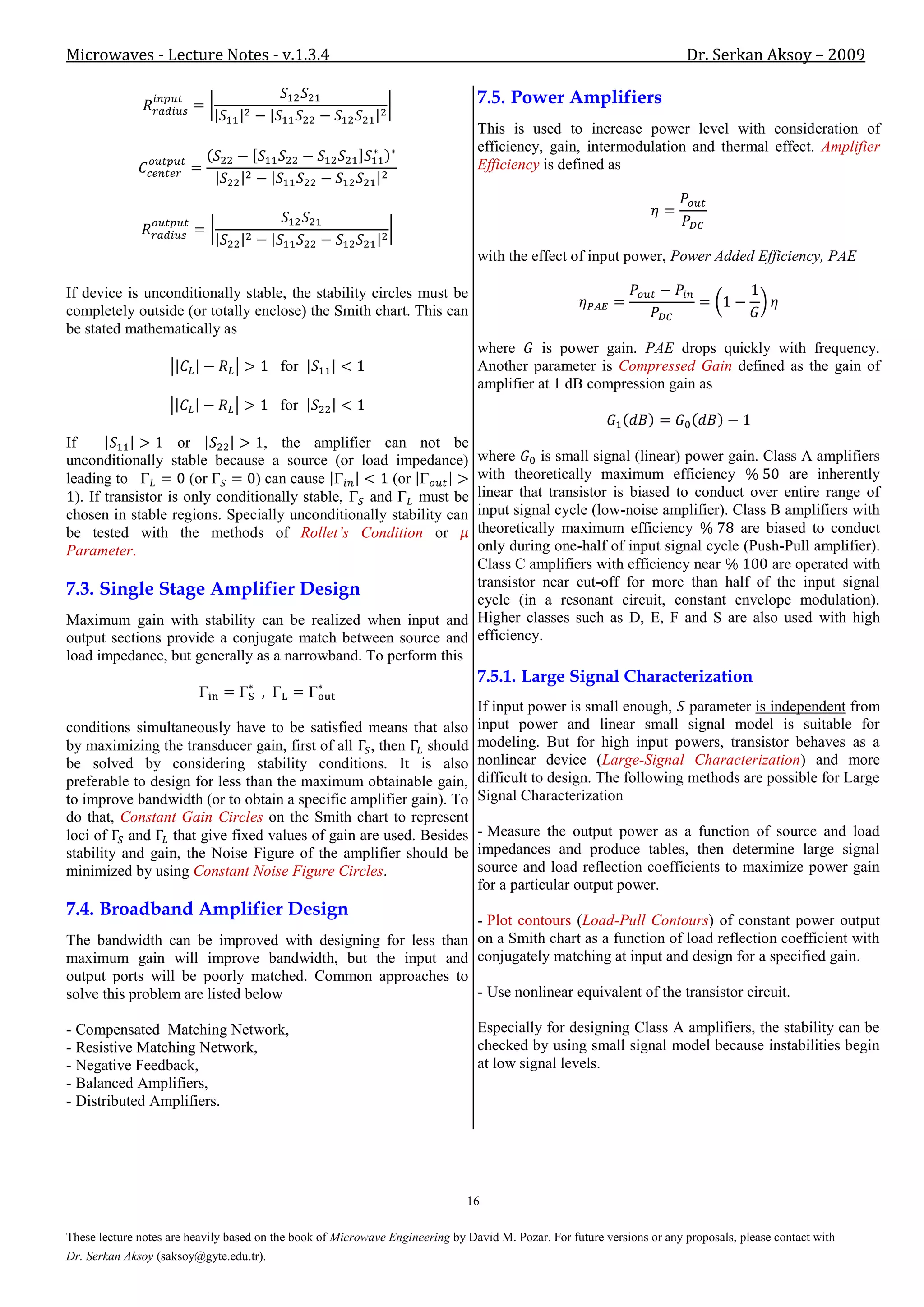 Lecture notes microwaves | PDF