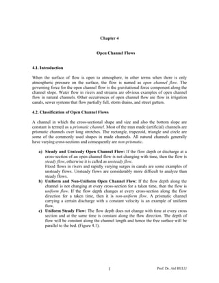 Open Channel Flows (Lecture notes 04) | PDF