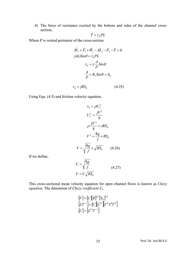 Open Channel Flows (Lecture notes 04) | PDF