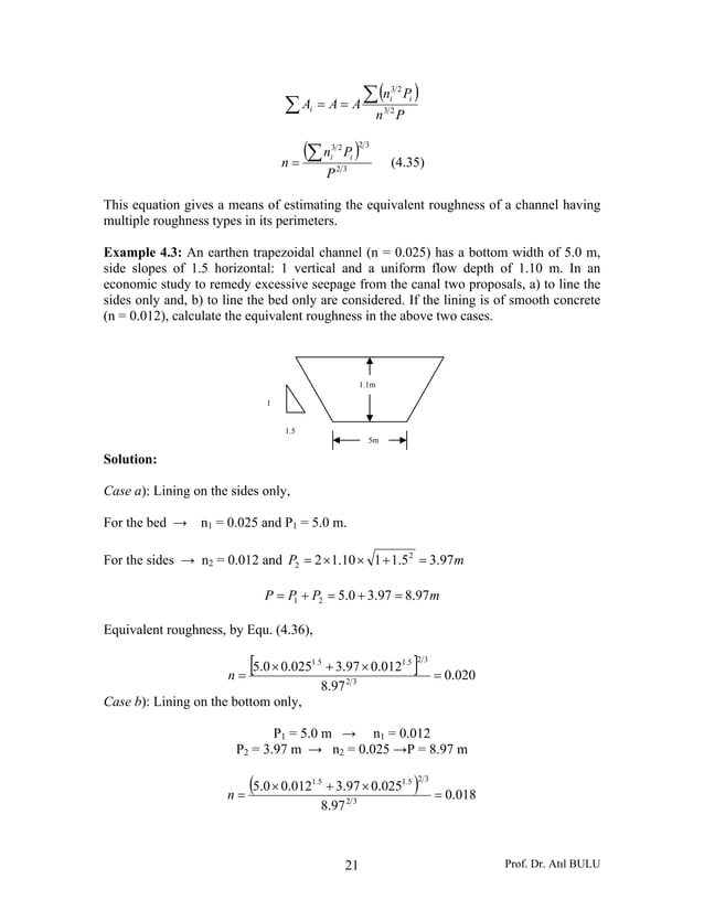 Open Channel Flows (Lecture notes 04) | PDF