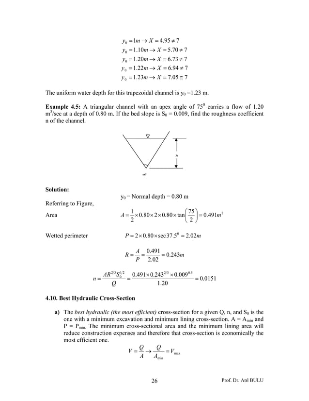 Open Channel Flows (Lecture notes 04) | PDF