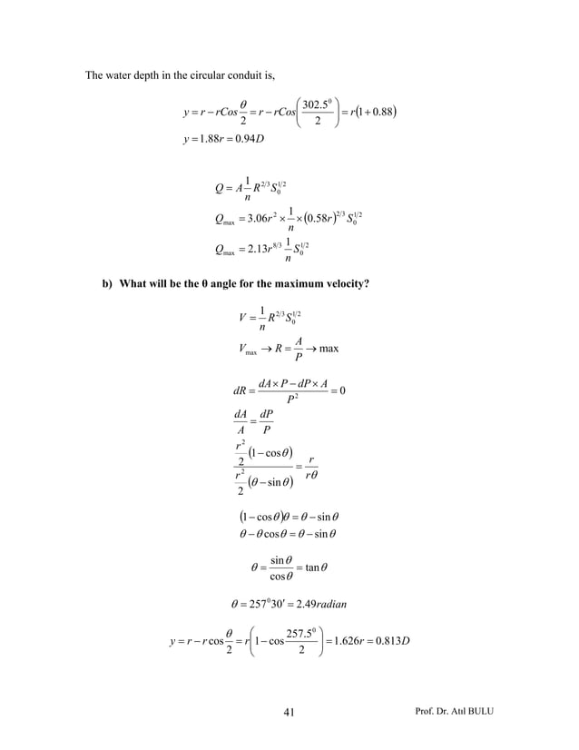 Open Channel Flows (Lecture notes 04) | PDF