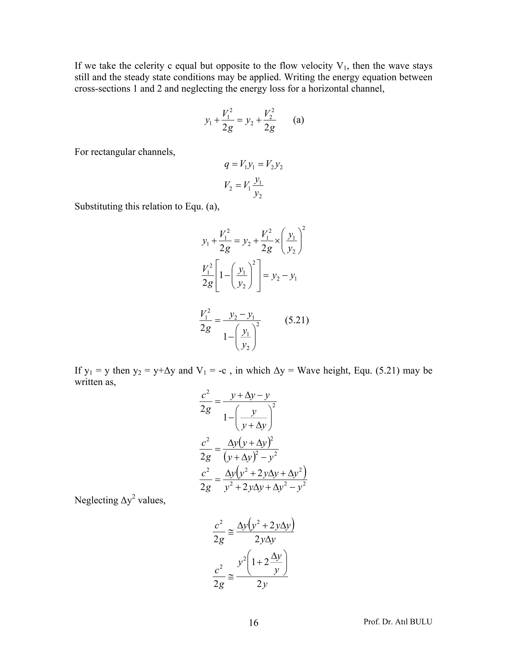 Specific Energy (Lecture notes 05) | PDF
