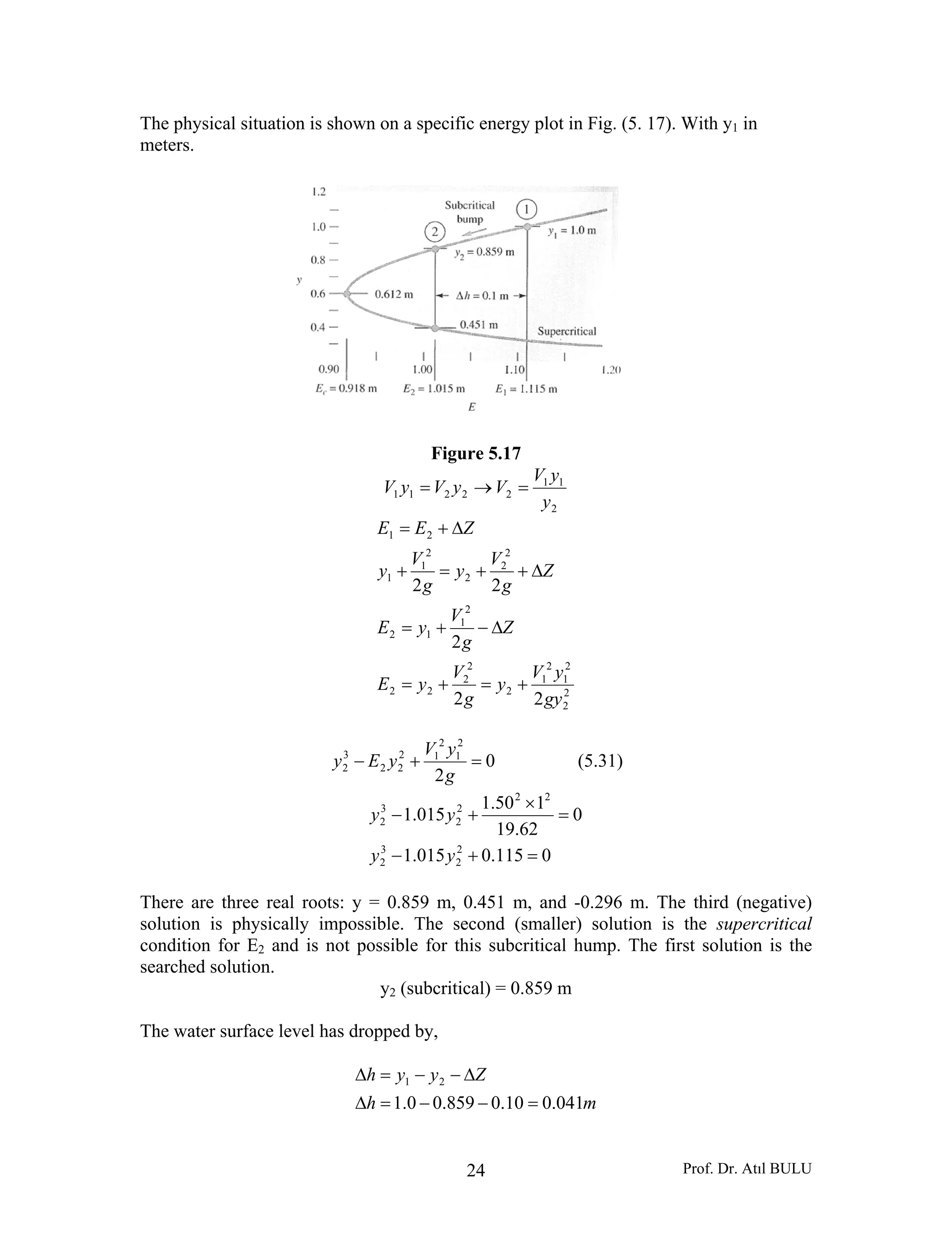 Specific Energy (Lecture notes 05) | PDF