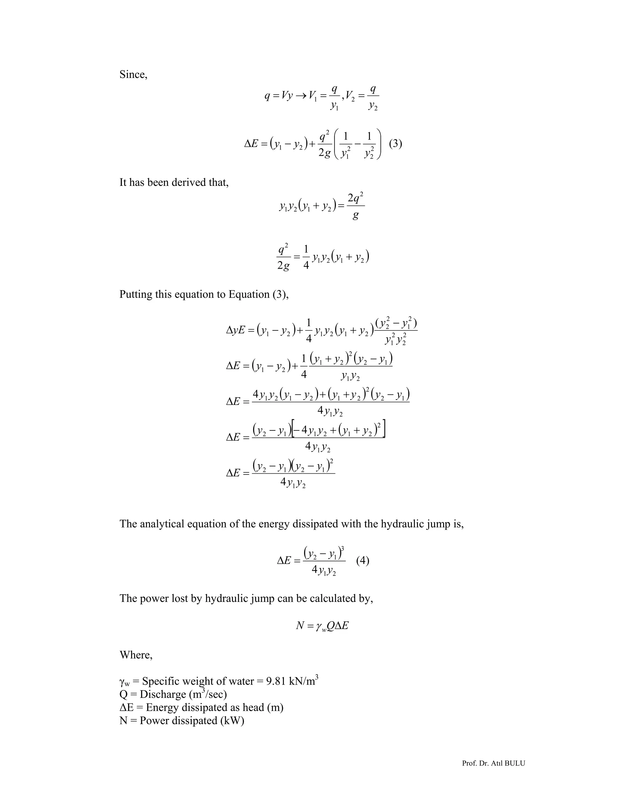 Specific Energy (Lecture notes 05) | PDF