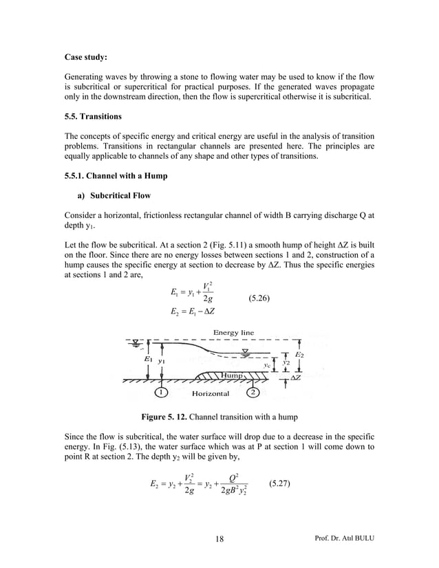 Specific Energy (Lecture notes 05) | PDF