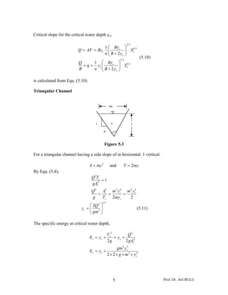 Specific Energy (Lecture notes 05) | PDF