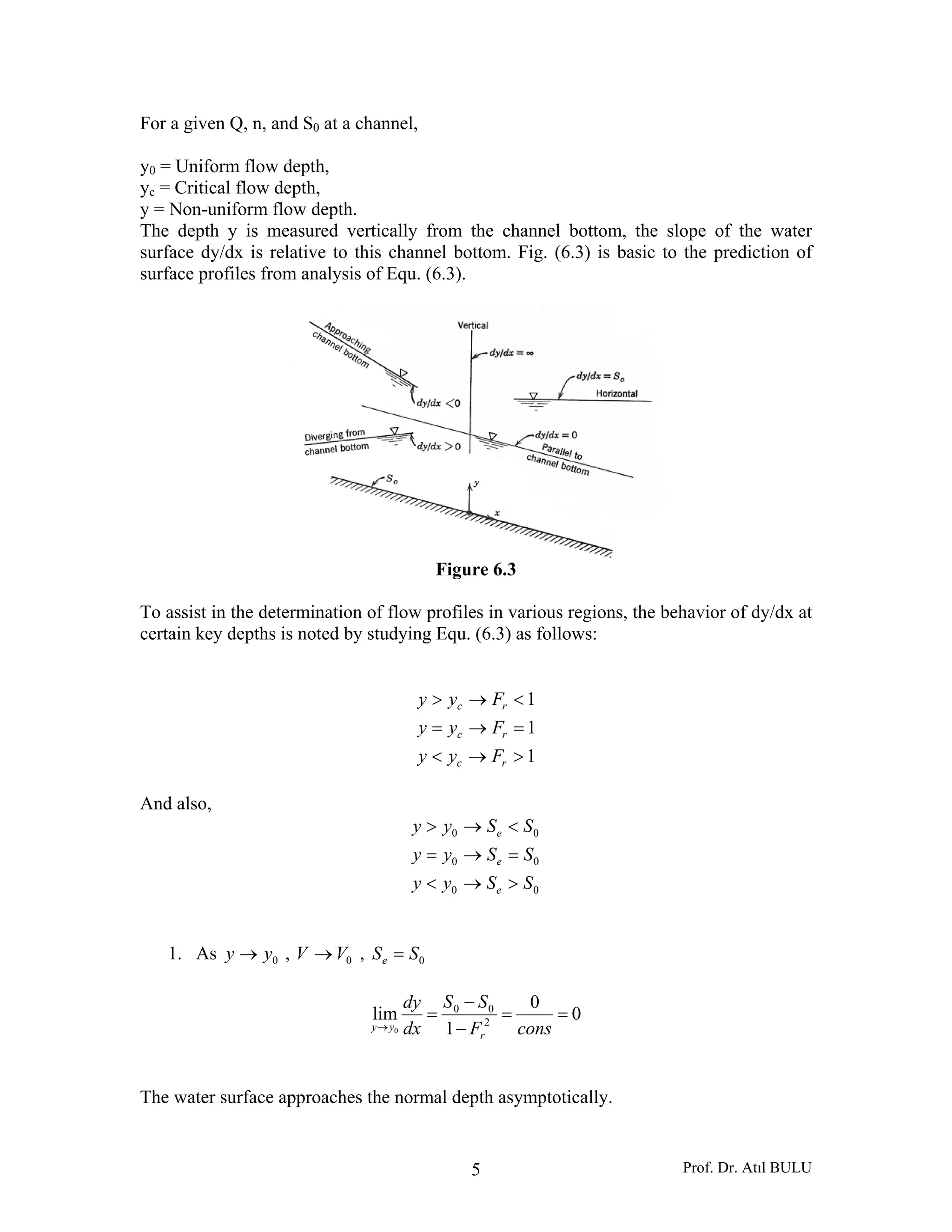 Gradually-Varied Flow in Open Channels ( Lecture notes 06) | PDF
