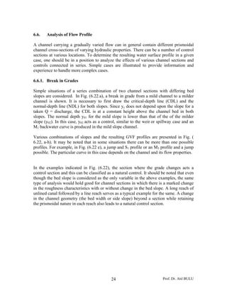 Gradually-Varied Flow in Open Channels ( Lecture notes 06) | PDF