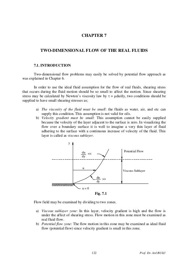 TWO-DIMENSIONAL FLOW OF THE REAL FLUIDS (Lecture notes 07) TWO-DIMENSIONAL FLOW OF THE REAL FLUIDS (Lecture notes 07)