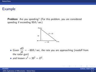 Benginning Calculus Lecture notes 11 - related rates | PPT