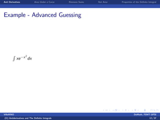 Benginning Calculus Lecture notes 12 - anti derivatives indefinite and ...