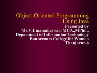 Introduction to oops | PPT