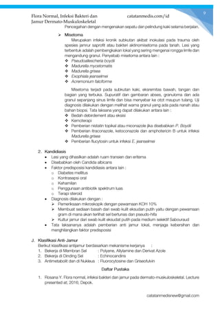 Lecture Notes 13 Flora Normal, Infeksi Bakteri dan Jamur ...