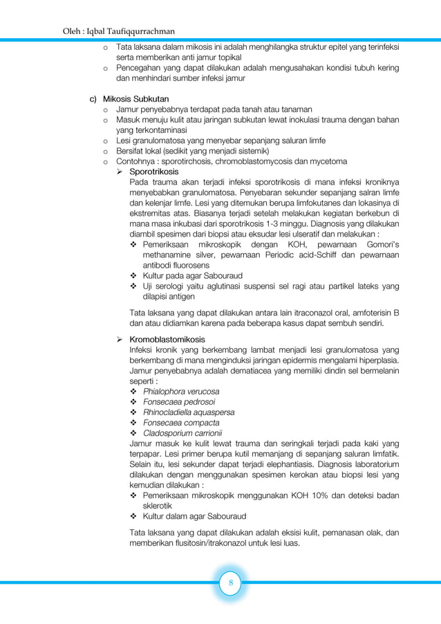 Lecture Notes 13 Flora Normal, Infeksi Bakteri dan Jamur ...