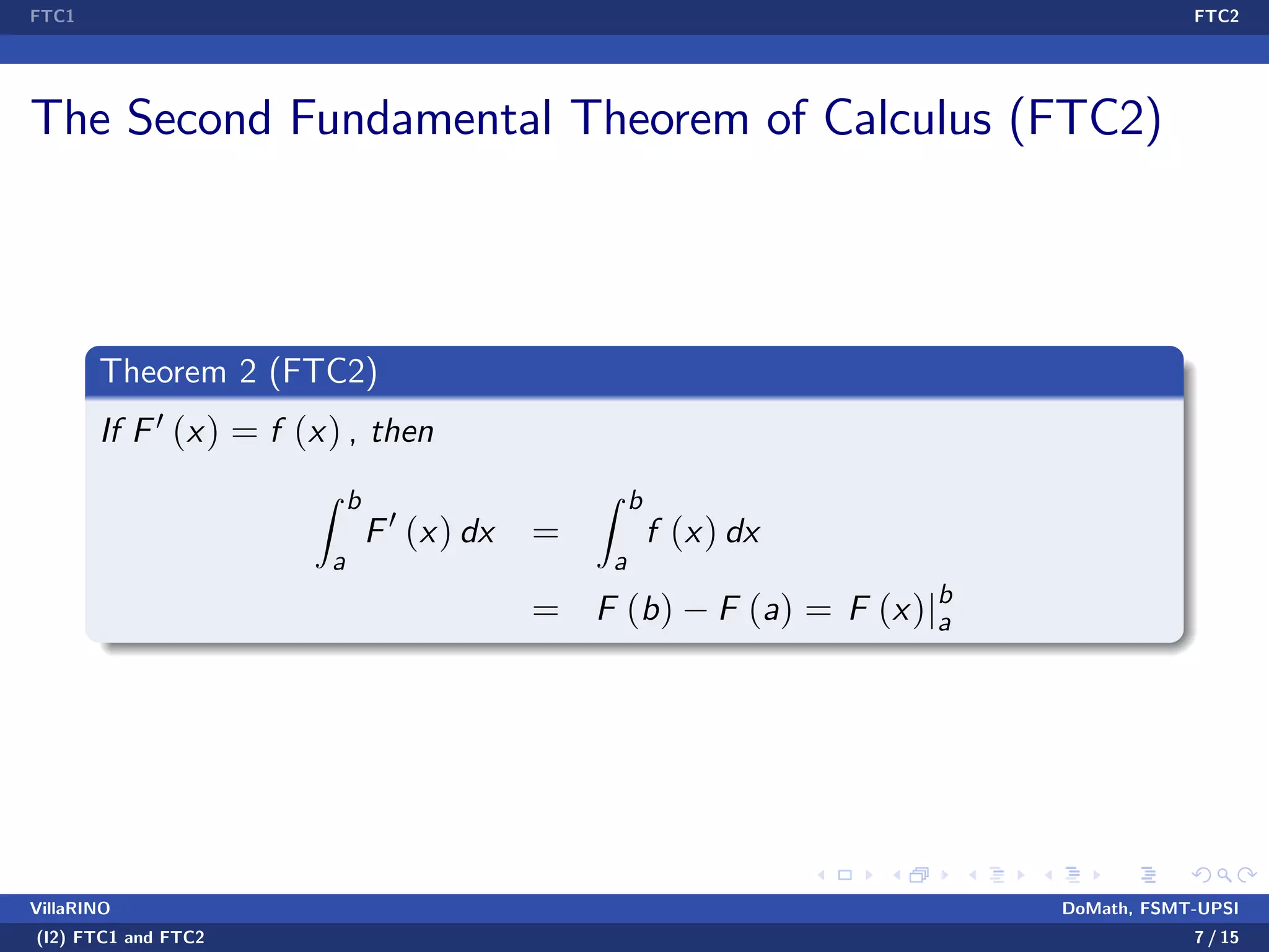Benginning Calculus Lecture notes 13 - fundamental theorem of calculus ...