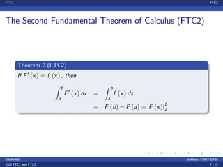 Benginning Calculus Lecture notes 13 - fundamental theorem of calculus ...