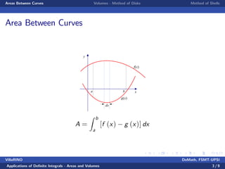 Benginning Calculus Lecture notes 14 - areas & volumes | PPT