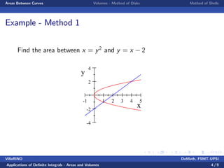 Benginning Calculus Lecture notes 14 - areas & volumes | PPT