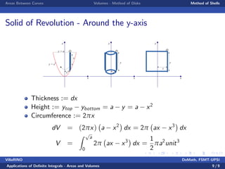 Benginning Calculus Lecture notes 14 - areas & volumes | PPT
