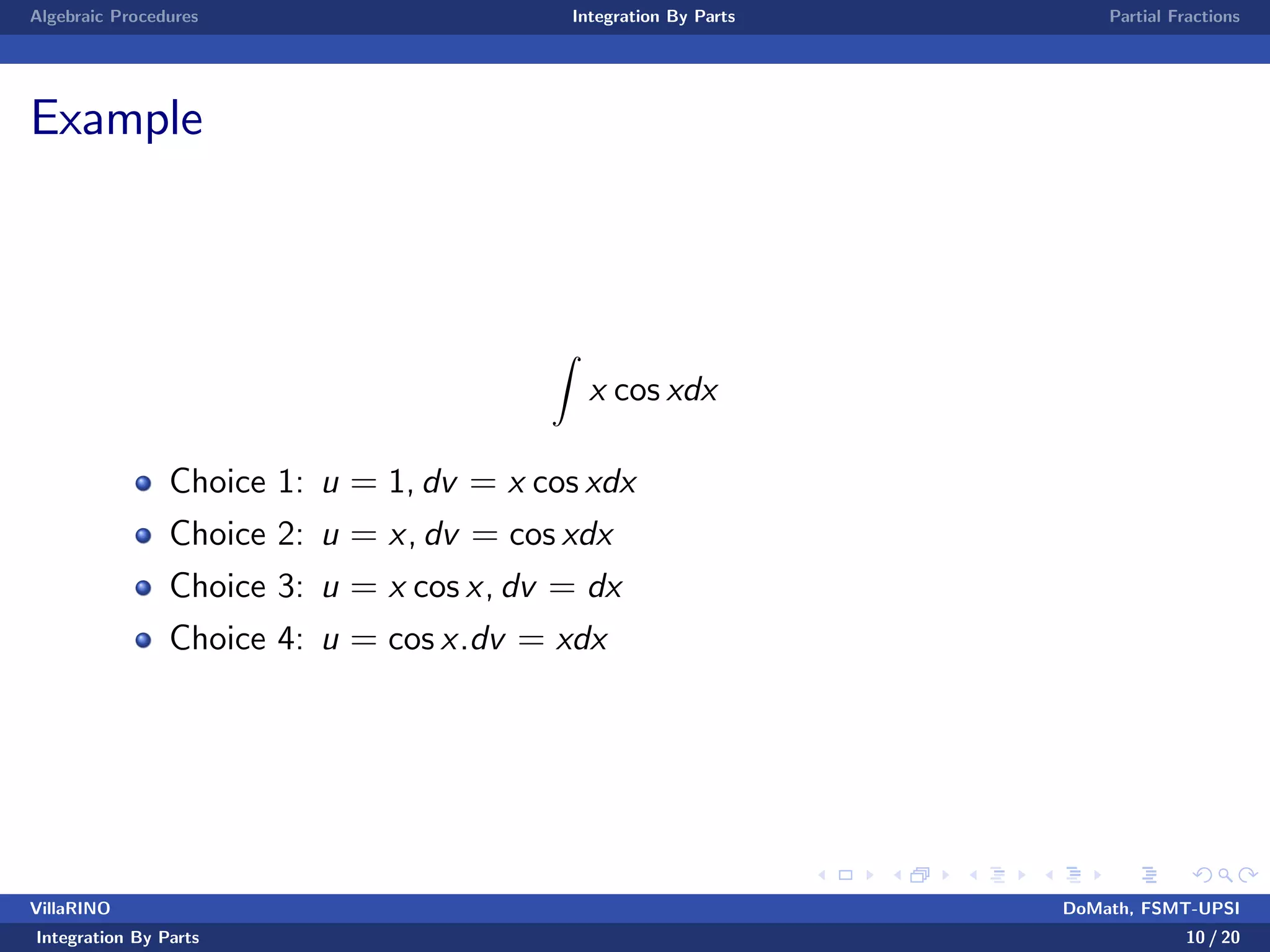 Benginning Calculus Lecture notes 15 - techniques of integration | PDF