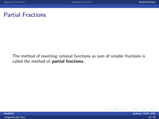 Benginning Calculus Lecture notes 15 - techniques of integration | PDF