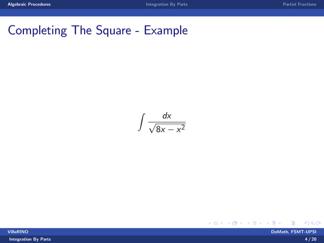 Benginning Calculus Lecture notes 15 - techniques of integration | PDF