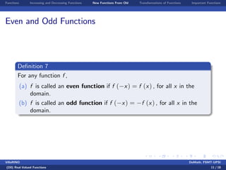 Benginning Calculus Lecture notes 1 - functions | PDF