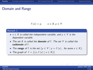 Benginning Calculus Lecture notes 1 - functions | PDF