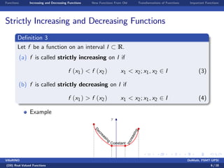 Benginning Calculus Lecture notes 1 - functions | PDF